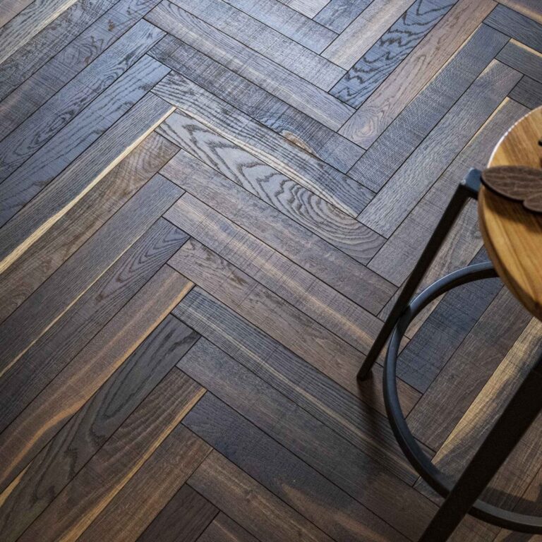 V4TH113 Smoked Oak Cross Sawn Strip Herringbone – Wood4Floors | V4 Flooring